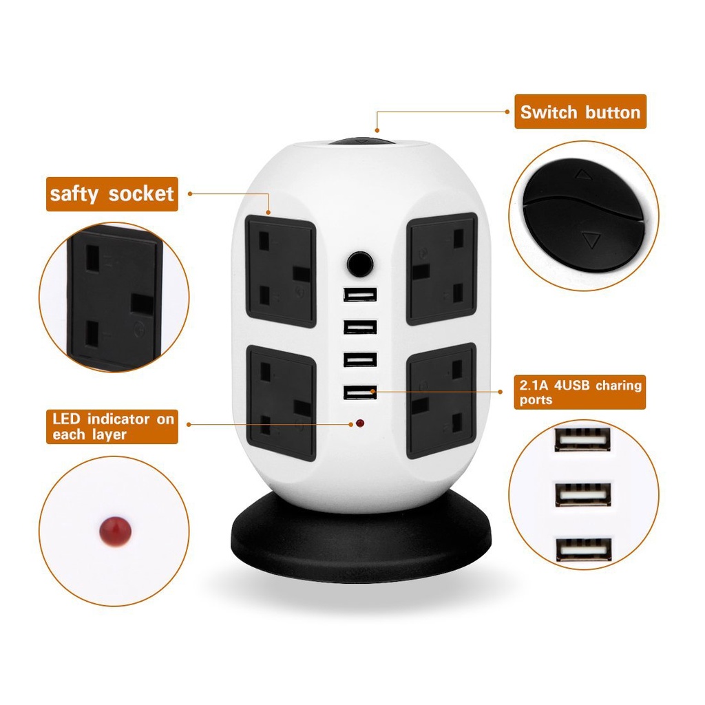 《SG local stock》Multi Extension socket Power USB CHARGING extension ...