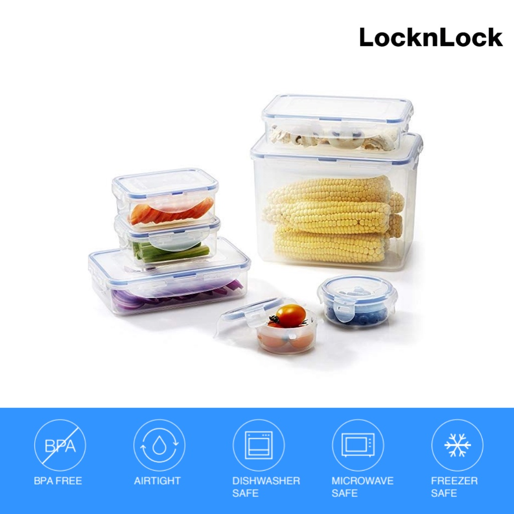 LocknLock Official Nestable Classic Airtight Food Container 7P Set HPL ...