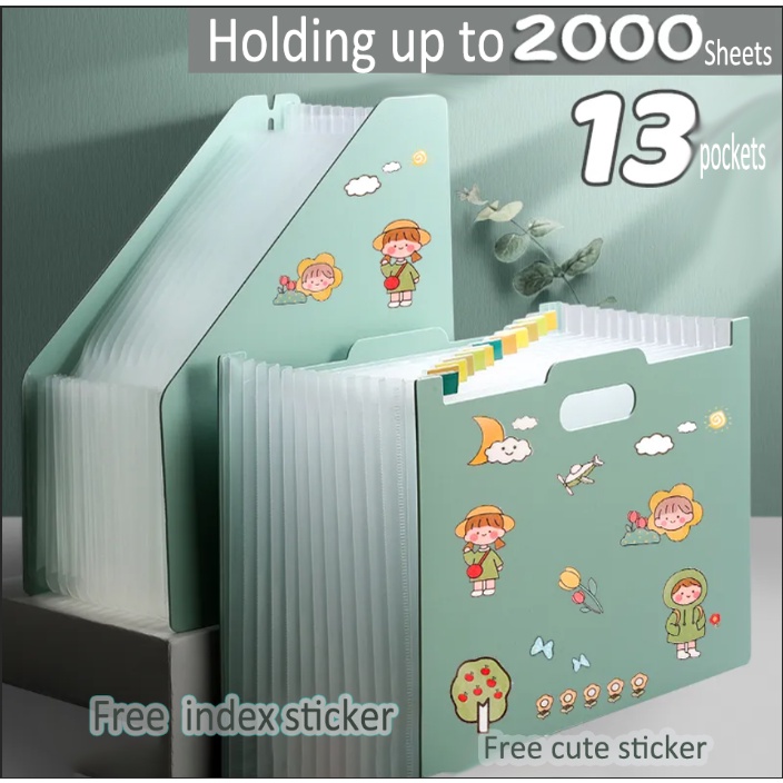 [Local] Free stickers🔥 A4 File Folder Document Portable Organizer ...