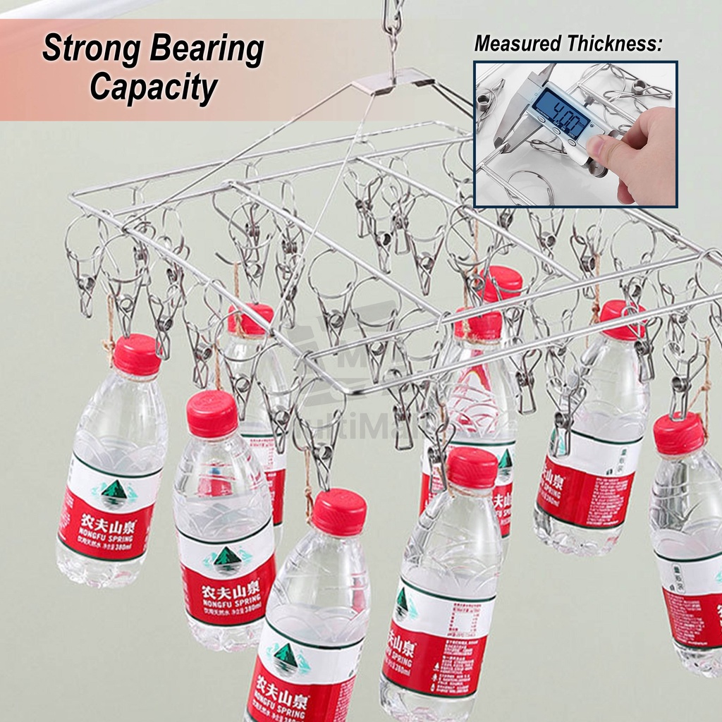 Stainless Steel Clothes Drying Clips-36 Clips Hanger Clip|Clothes ...