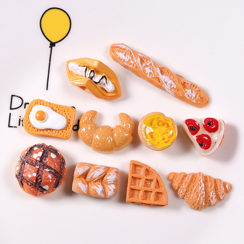 diy Resin Accessories Food Toys Simulation Bread Egg Tart Baguette DIY ...
