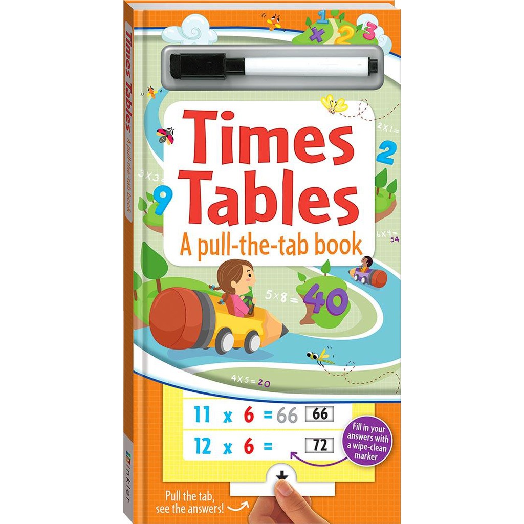Pull The Tab Wipe Clean Times Tables With Marker (Hinkler) | Shopee ...