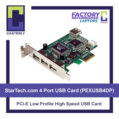 StarTech.com 4 Port PCI Express Low Profile High Speed USB Card - PCIe ...