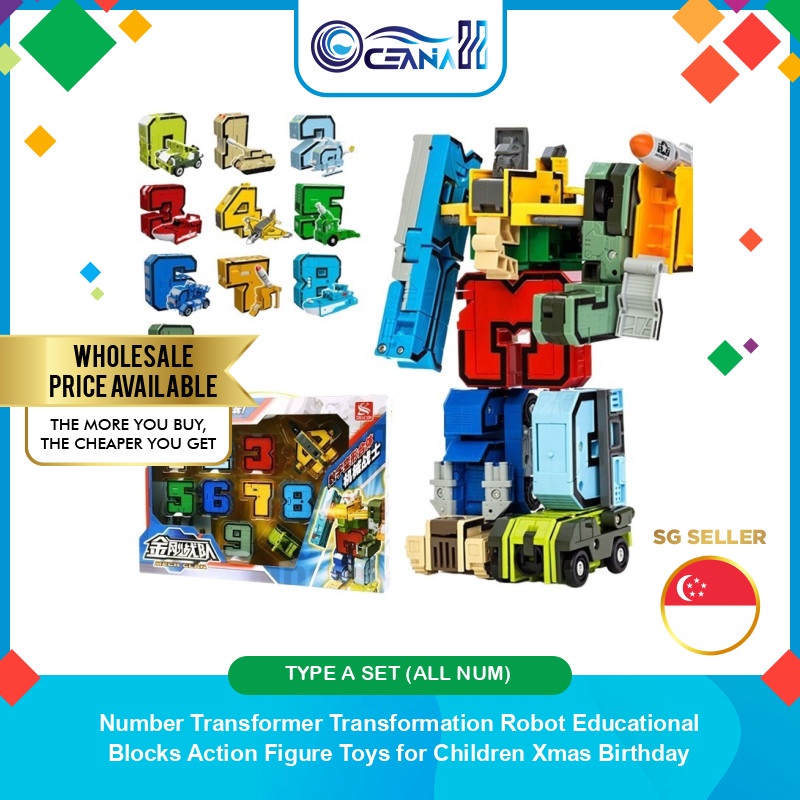 【SG Wholesale】Number Transformer Transformation Robot Educational ...