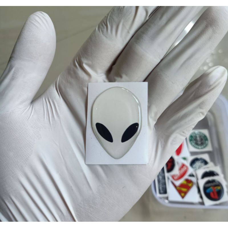 Small Alienware Logo, flexible resin embossed/emblem sticker | Shopee ...