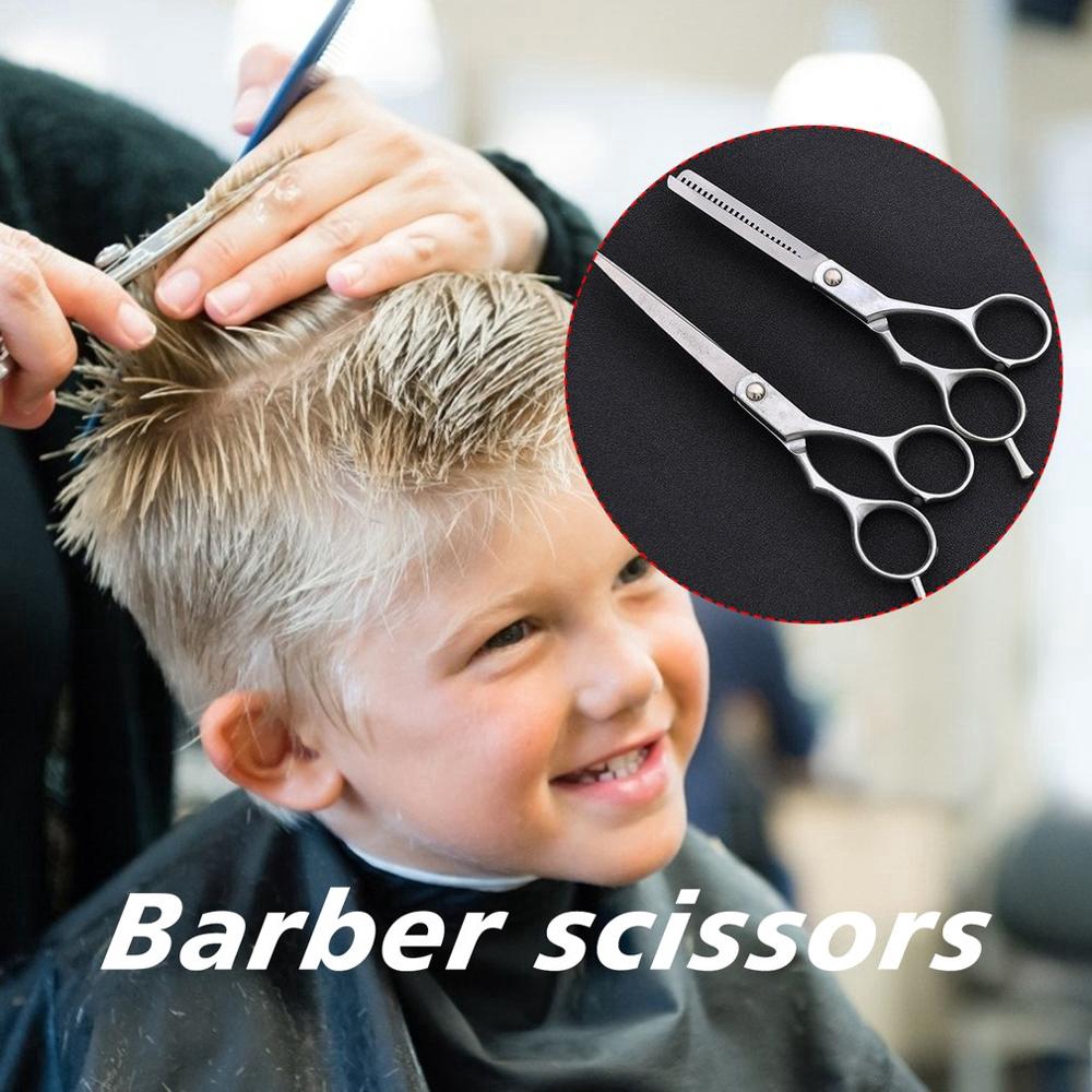 2 In 1 Stainless Steel Barber Hair Cutting&Thinning Scissor Shears ...