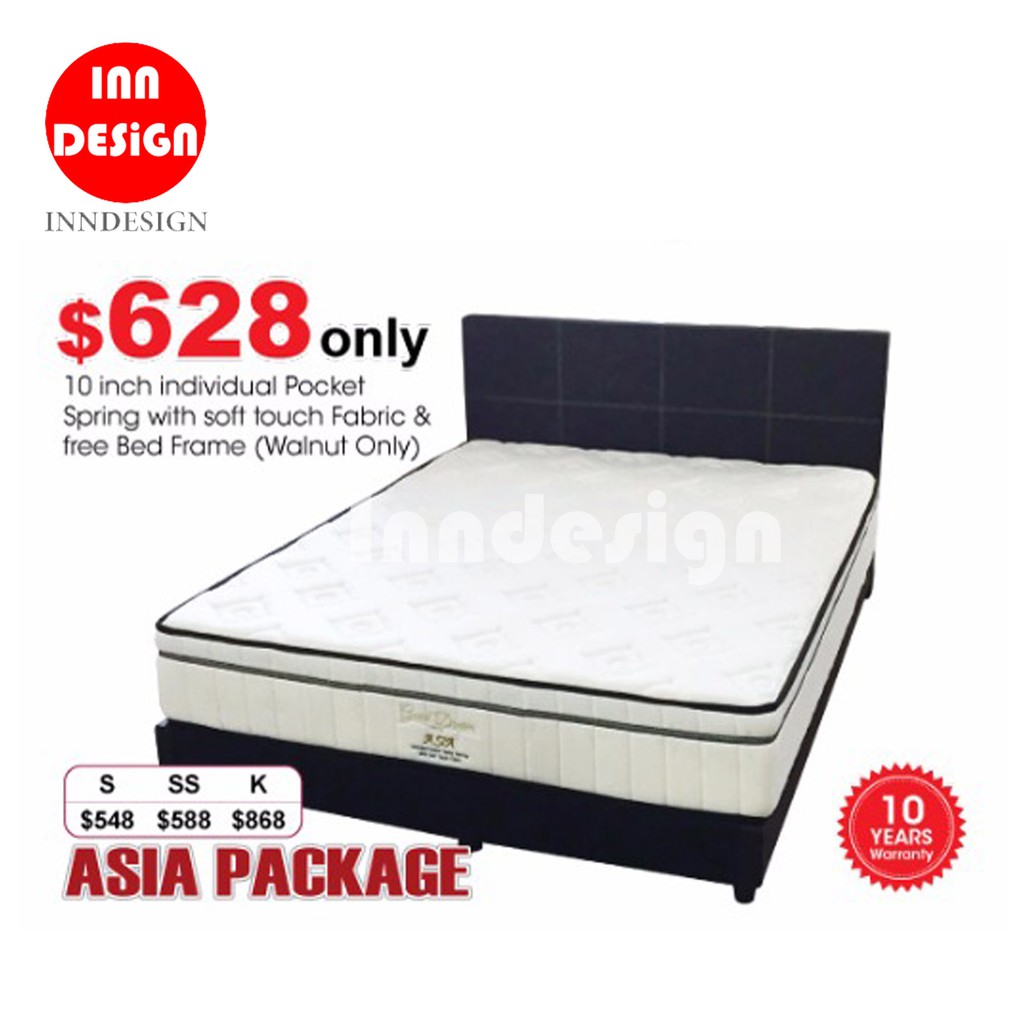 [LOCAL SELLER] ASIA Package 10inch -Mattress Individual Pocket Spring ...