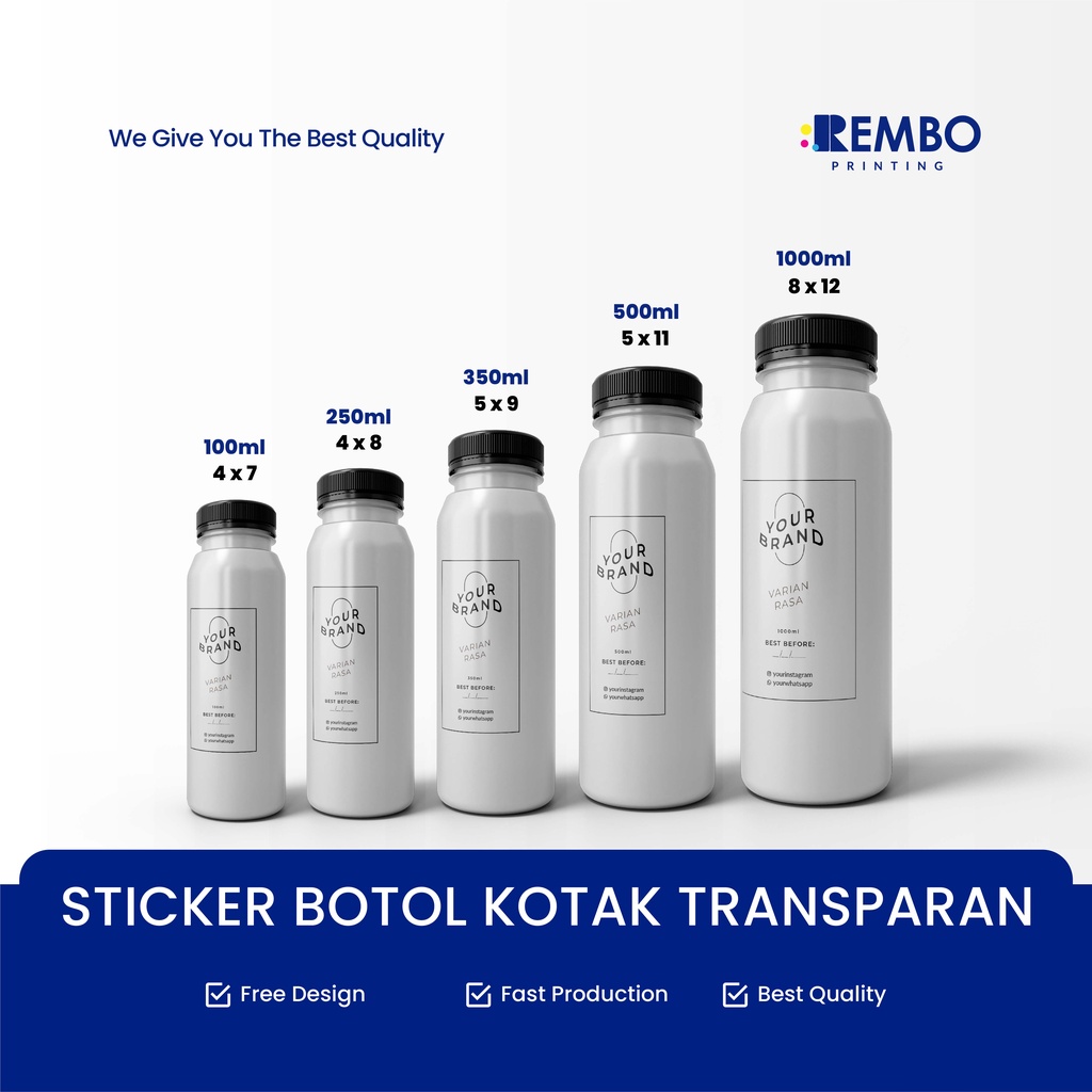 Print STICKER LABEL Bottle Transparent Boxes | Shopee Singapore
