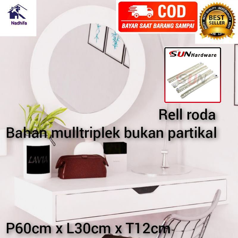 Dressing Table Drawer Rail Multipurpose Wheel Floating P60cm x L30cm x H12Cm | Shopee Singapore