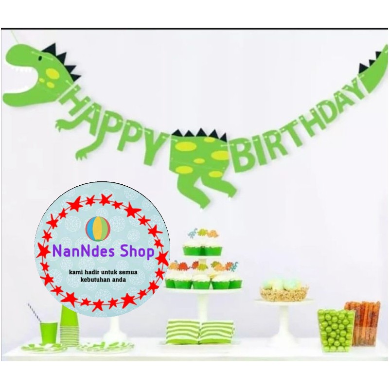 Hbd Dino Jumbo Happy Birthday Dinosaur Banner - Character Arrangement ...