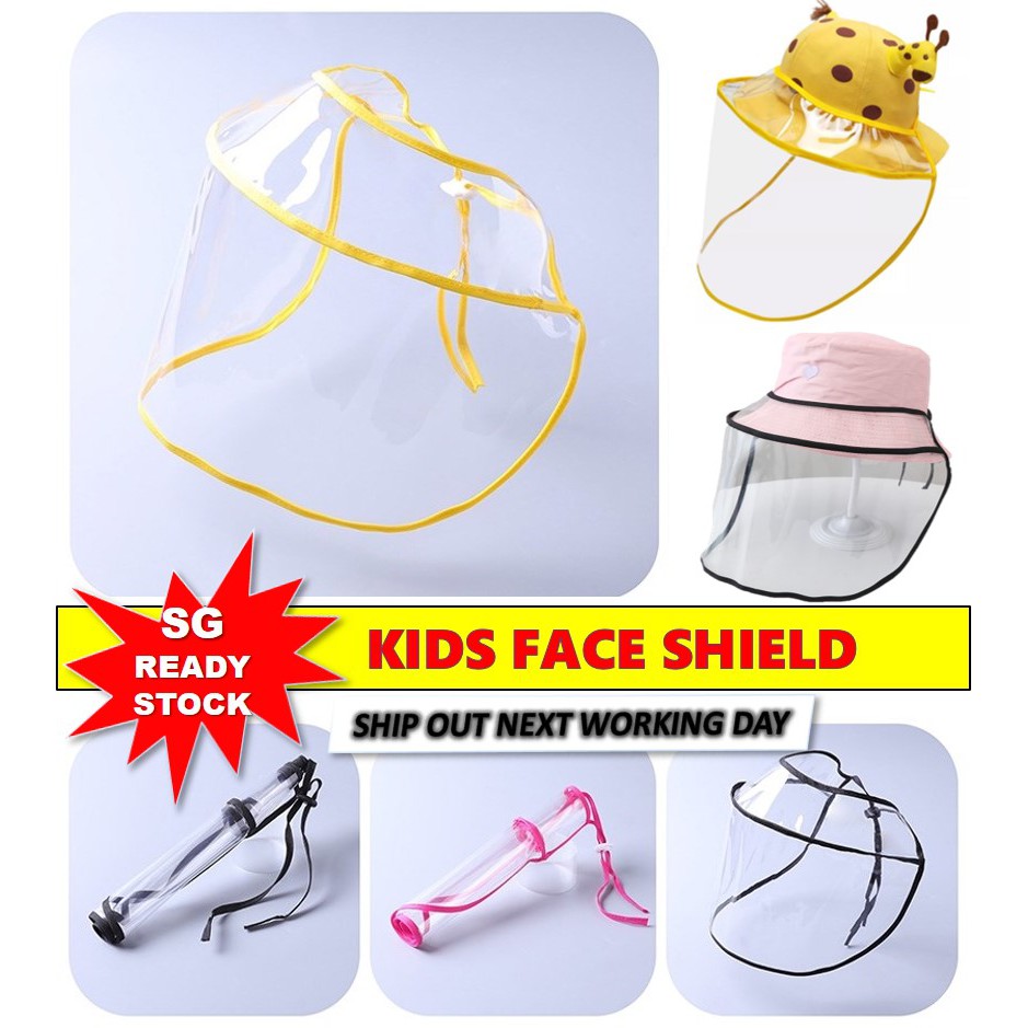 [SG READY STOCK] PVC Transparent Face Shield for Kids Adjustable ...