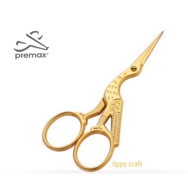 Premax Sandblasted Gold Color Karian Scissors made in Italy-(87071 ...