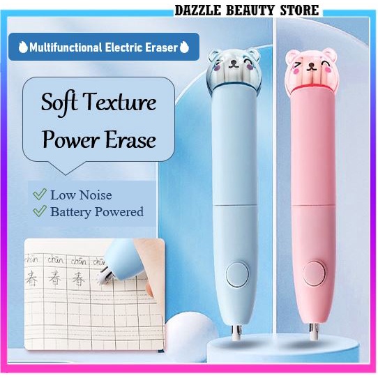 PINK/BLUE Battery Operated Automatic Electronic Eraser Electric Eraser ...