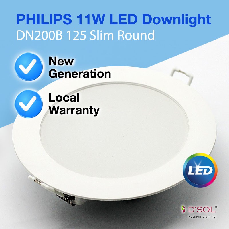 Philips 11W Slim Round LED Recessed Downlight ★ 1 Year Local Warranty ...