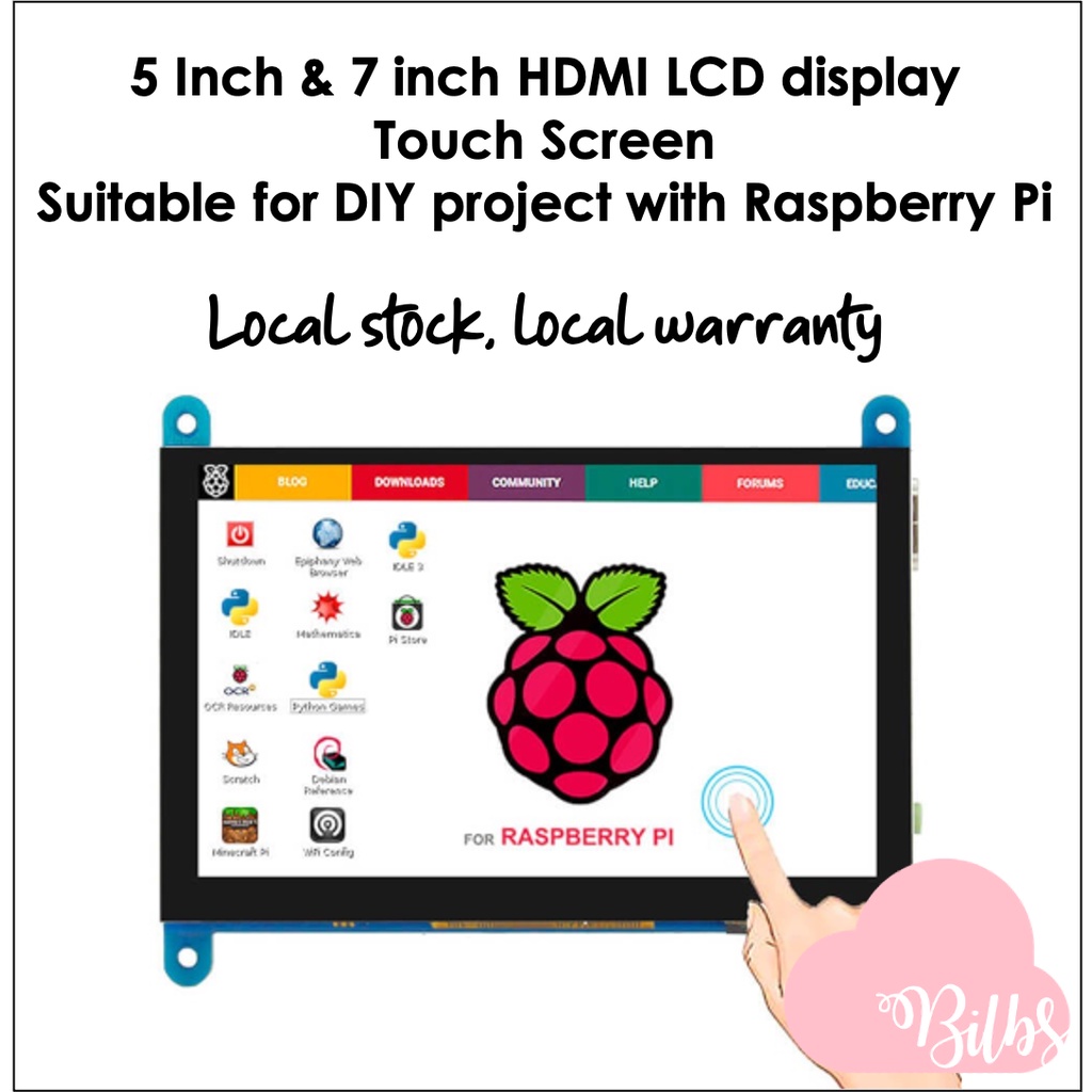 5 Inch, 7 Inch Touch Screen HDMI LCD Monitor for Raspberry Pi | Shopee ...