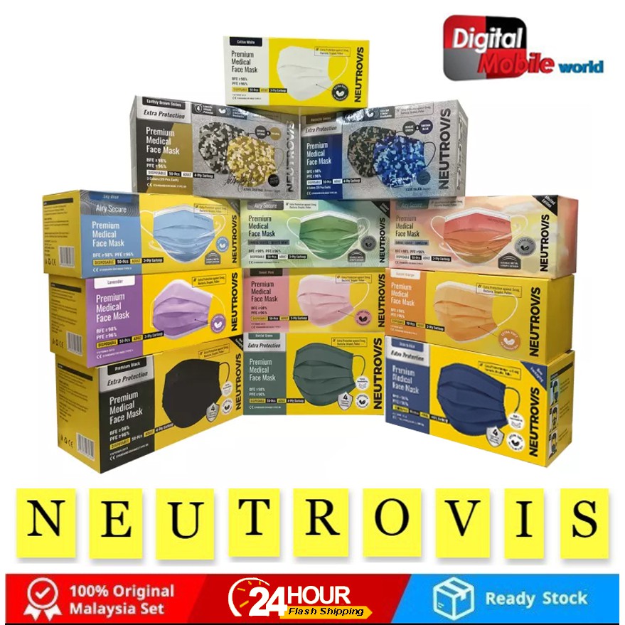 NEUTROVIS MEDICAL Adult MASK 3Ply Premium Medical Face Mask / NEUTROVIS ...