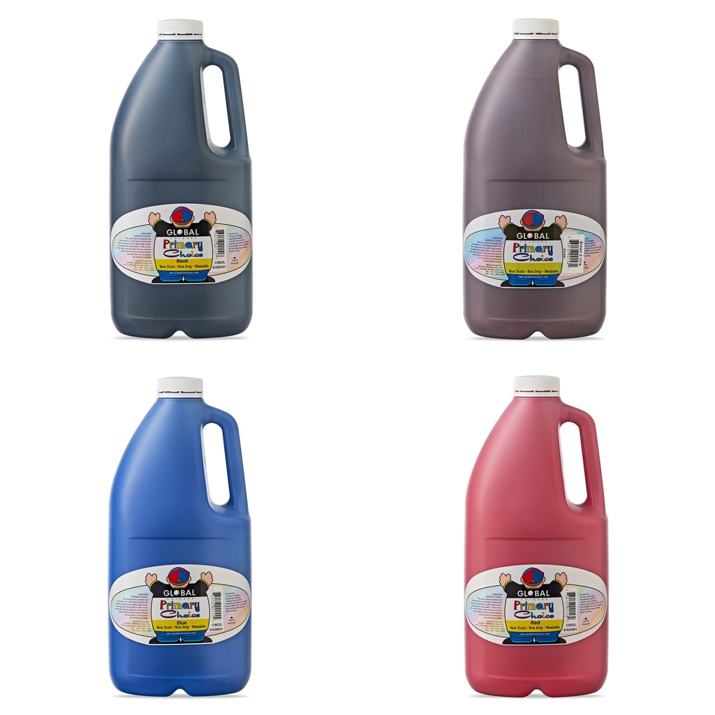 Global Colours Primary Choice Washable Poster Paint 2L(2000ml) CXX2L ...