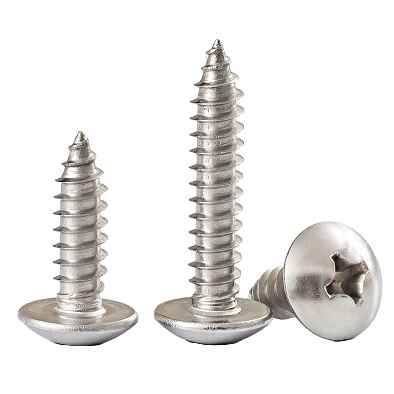 304 Stainless Steel Large Flat Head Self-tapping Screw Mushroom Head Screw M4 M5 M6 | Shopee ...