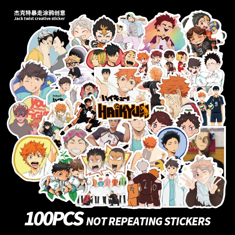 Die-Cut Stickers Hi-Q Pair Of Slapping The Sky Gave The haikyuu sticker ...