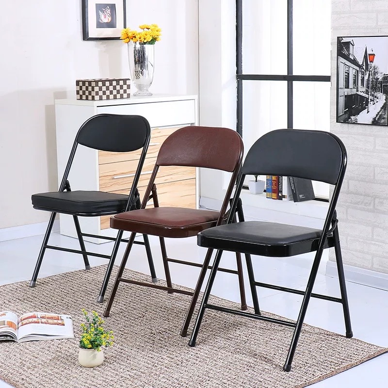 LHSG Simple Folding Chair Armchair Home Student Dormitory Dining Chair ...