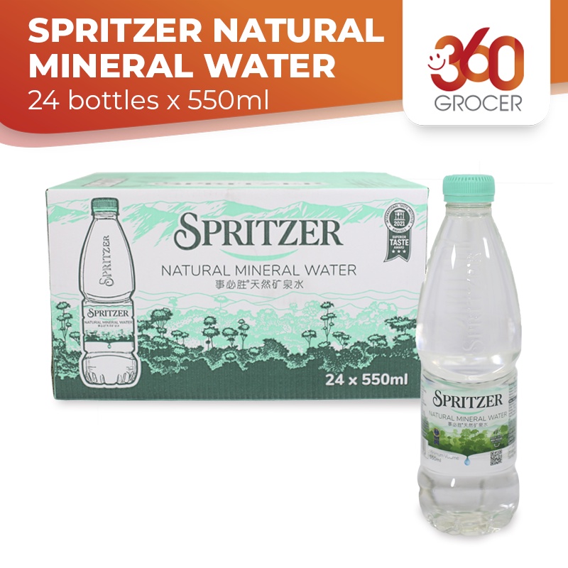 SPRITZER MINERAL WATER - 24 X 550ML | Shopee Singapore
