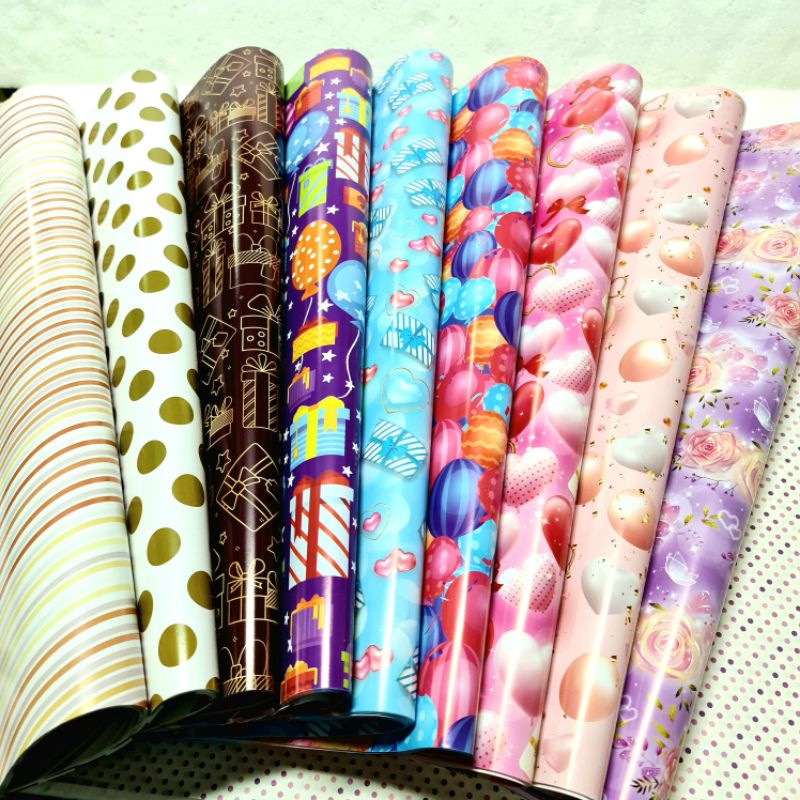 [5 Sheets Bundle] [WRP 23] Wrapping Paper | Gift Wrapper | Stripe ...