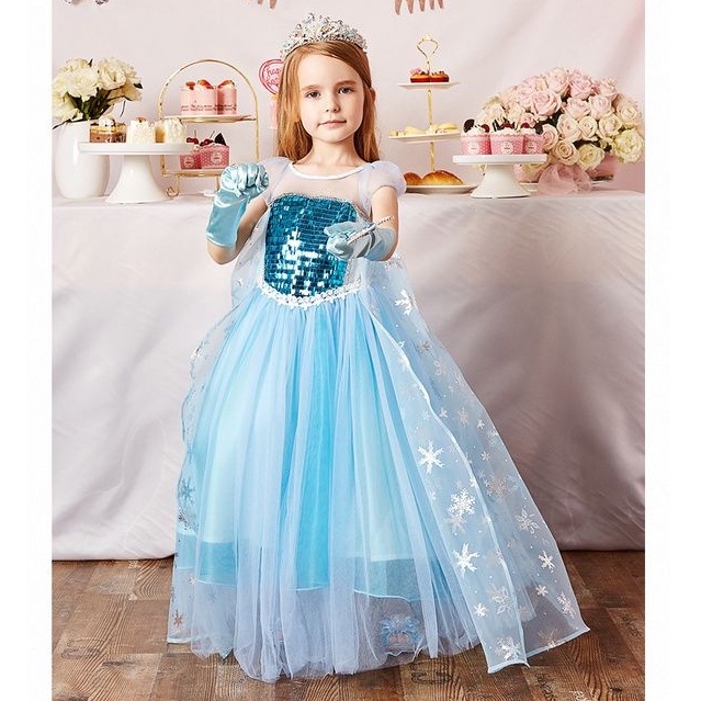 Frozen2 Dresses Princess Girl Elsa Anna Elsa Dress Fancy Birthday ...