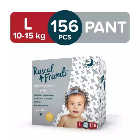 [Carton] Rascal+Friends Pants Diapers L, 3 x Packs | Shopee Singapore