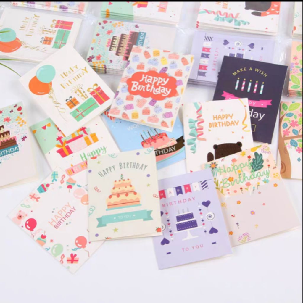 Birthday card with envelope, sg ready stock | Shopee Singapore
