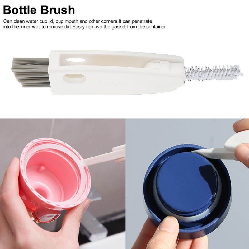 3 In1 Multi-functional Mini Portable Cup Lid Brushes Glass Bottle ...