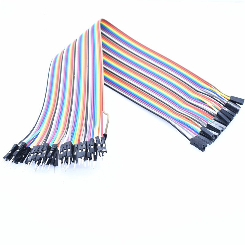 40pcs In Row Dupont Cable 40cm 2.54mm 1pin 1p-1p Female To Male Jumper ...