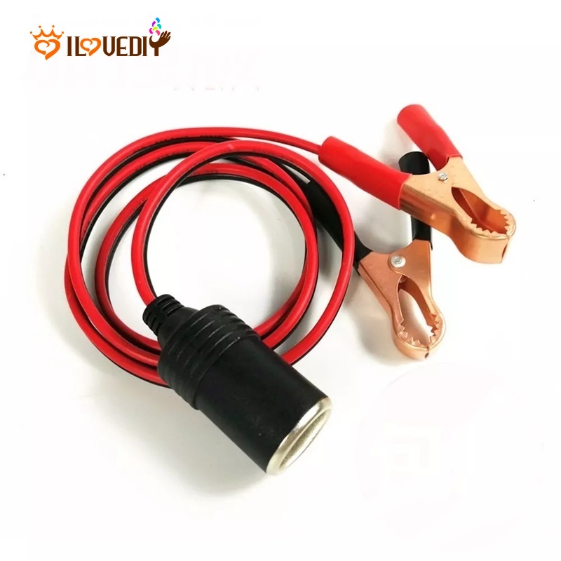 1Pcs 12V Power Car Battery clip / Female To Alligator Clip Extension ...