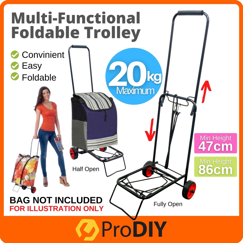Mini Multi-Functional Foldable Trolley Shopping Cart Folding Metal ...