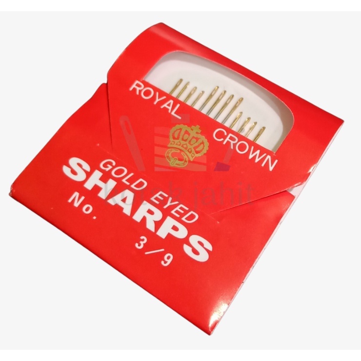 ORI Sharp Royal Crown Gold Head Hand Sewing Needle (Gold Eyed Sharp ...