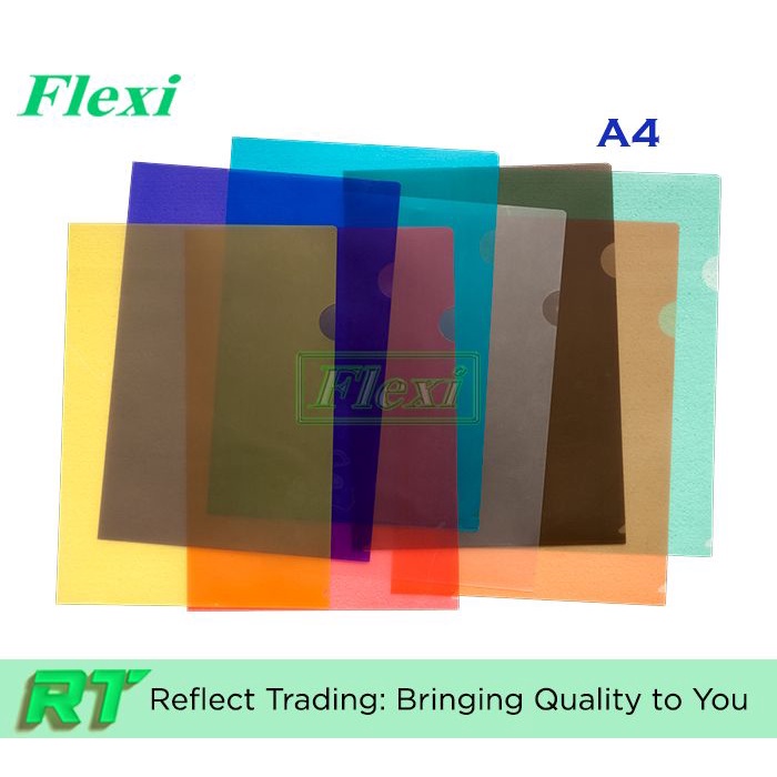 Flexi A4 L-Sheet Folder in Bright Distinct Colours, Convenient ...