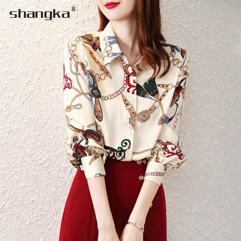 Blouse for Women High-End Long-Sleeved Chiffon Shirt Women Summer New ...
