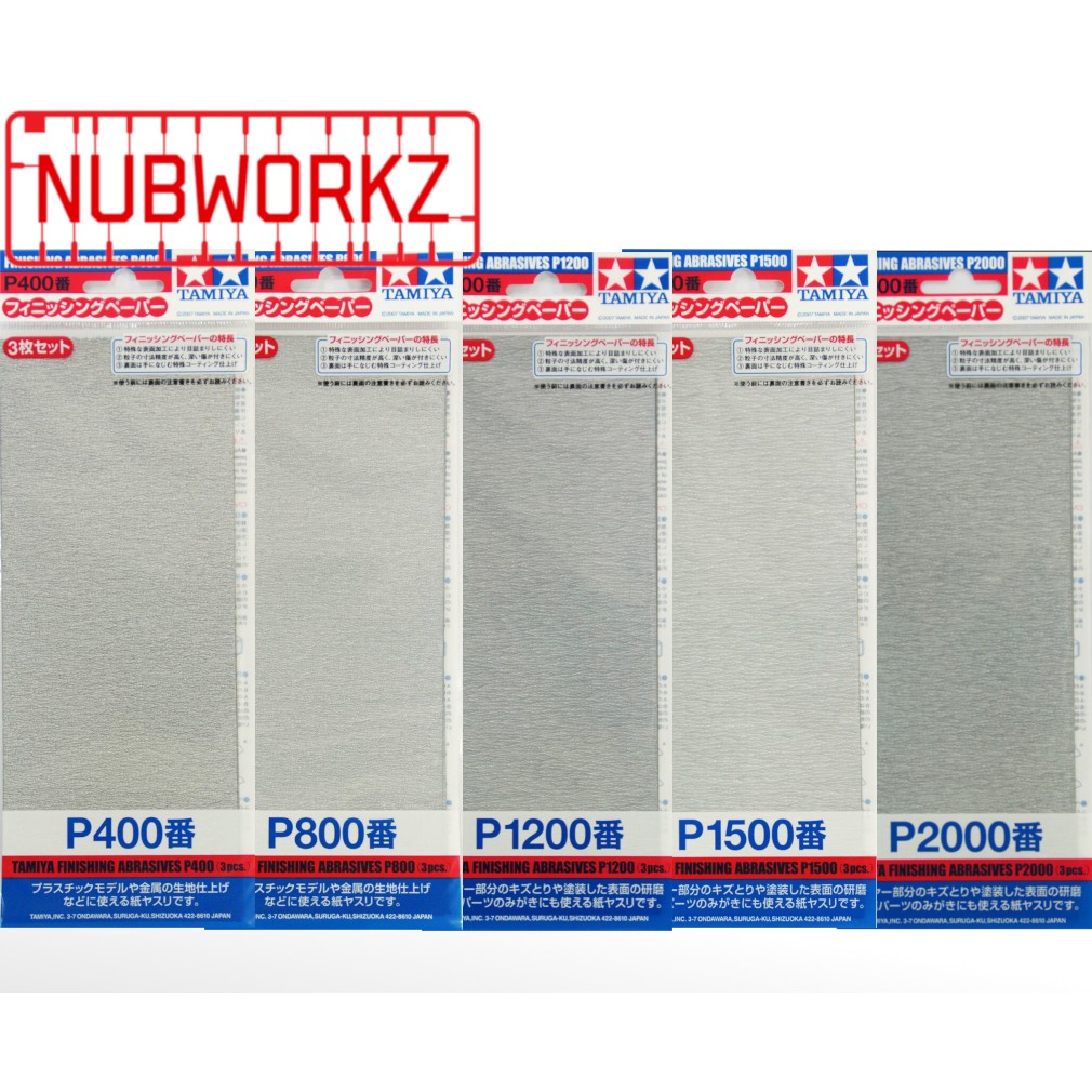 TAMIYA SANDPAPER #400-2000 FOR GUNPLA / MODELLING | Shopee Singapore