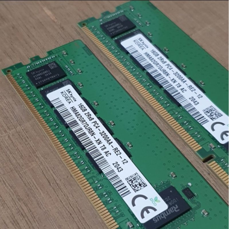 Sk HYNIX 16GB DDR4 3200Mhz ECC RAM REG RDIMM PC4-25600 HMA82GR7DJR8N ...