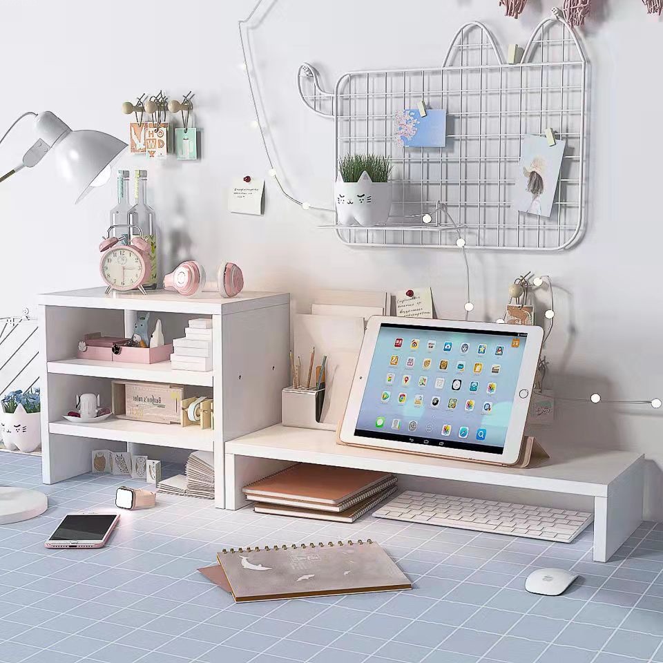 Monitor Riser Laptop Stand Desktop Book Shelf Monitor Rack Computer ...