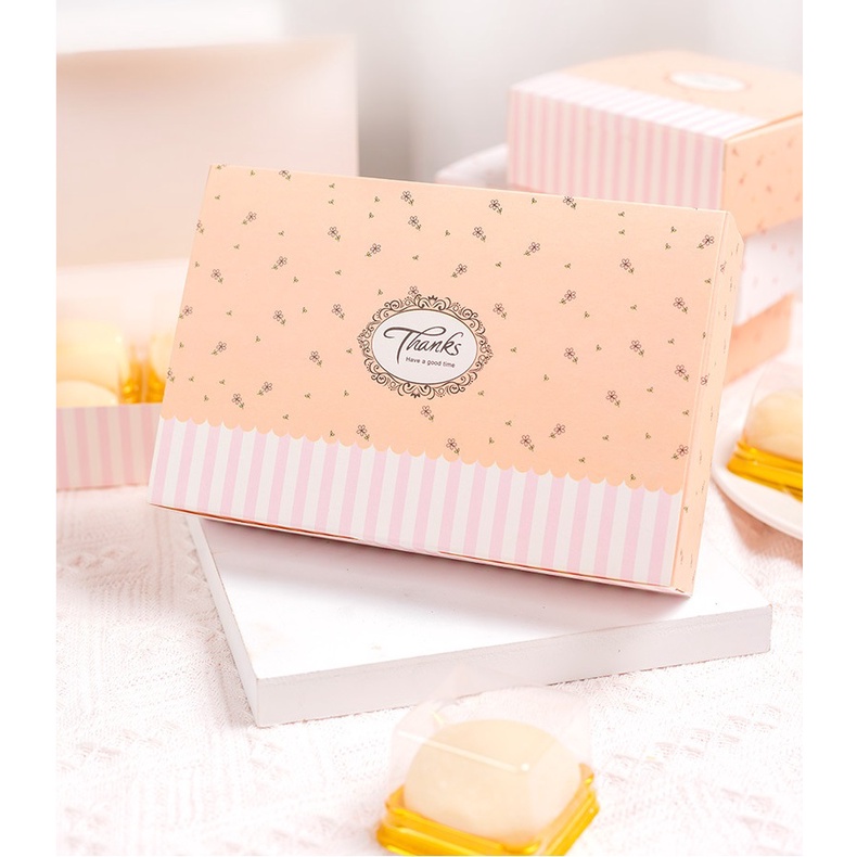 5pcs Peach Colour Paper Box for Mooncake Pastry Dessert | Shopee Singapore