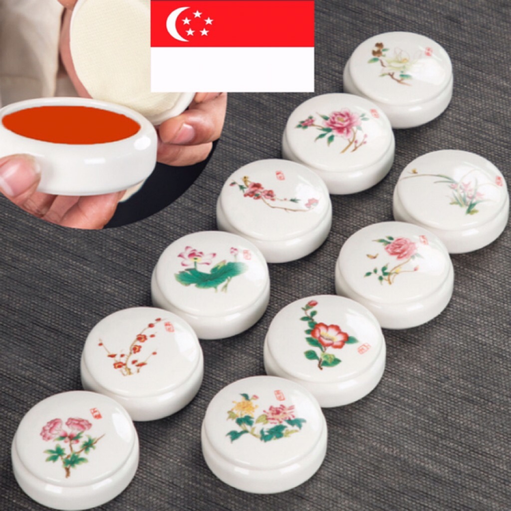 Chinese Ceramic Pot Container for DIY Lip Balm Face Body Loose Powder ...