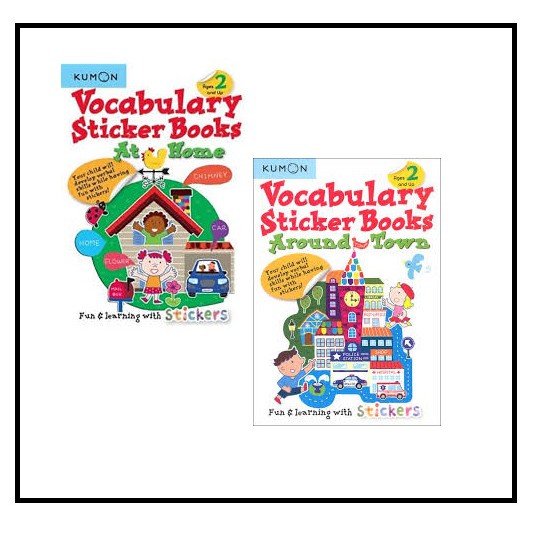 Kumon : Vocabulary Stickers - At home / At Town - Vocabulary Children ...
