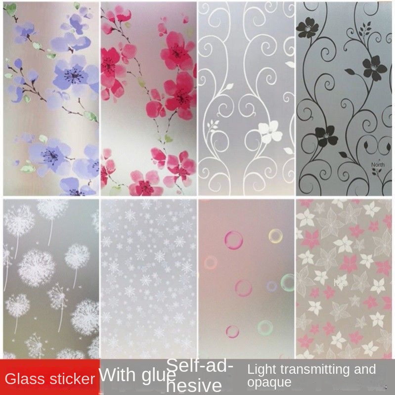 【Free tools】45cm/60cm/90cm PVC Self-adhesive Frosted Glass Sticker ...