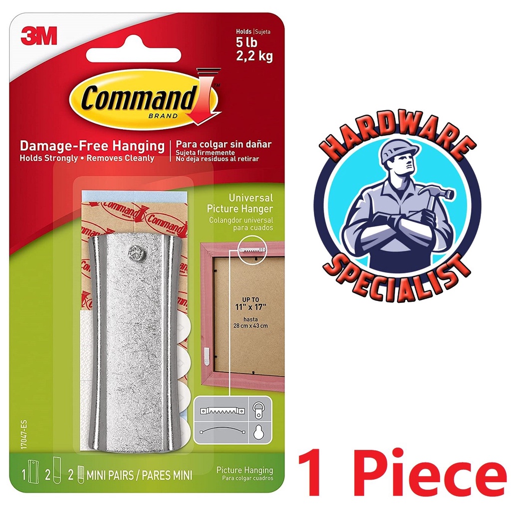 3M Command Sawtooth Sticky Nail Photo Frame Hanger 17047 / Large ...