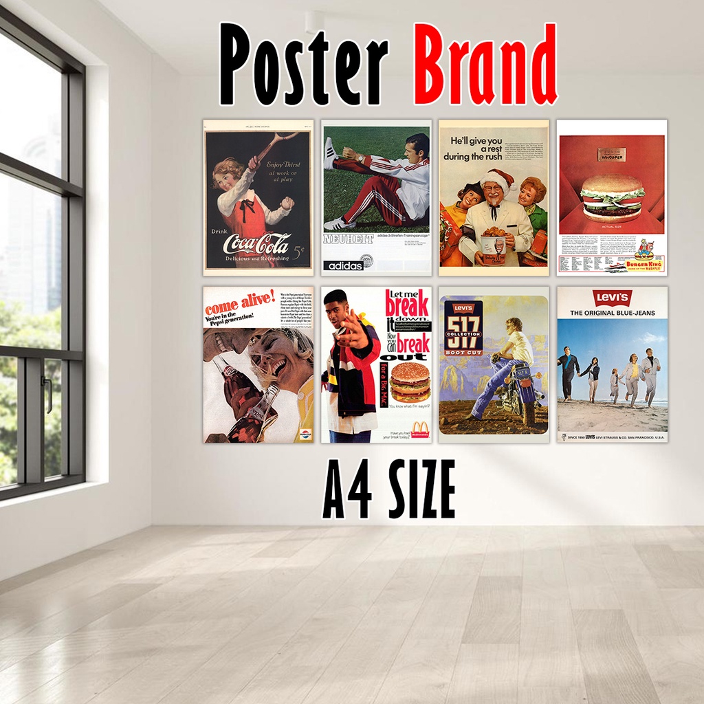 Collections Poster Brand Vintage a4 size | Shopee Singapore