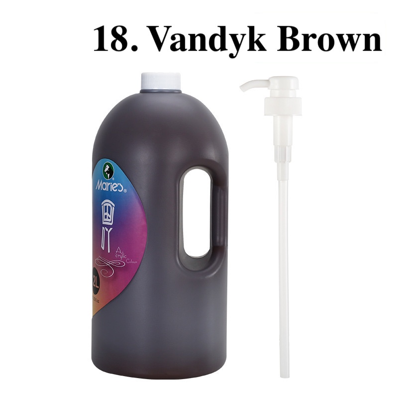 Maries 2L Studio Acrylic Paint 21 Colours Acrylic Colors for Artist ...