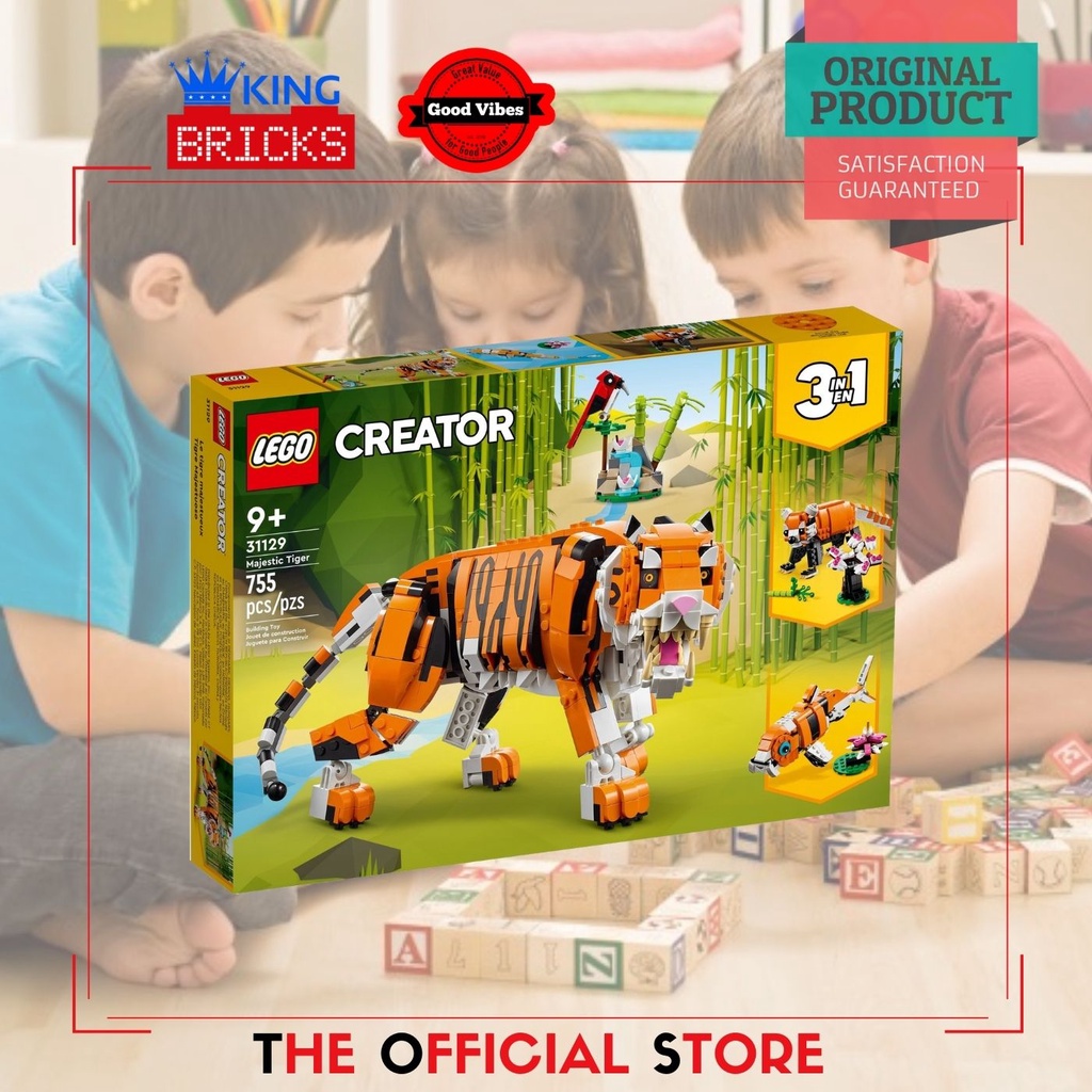 Lego Original CREATOR 31129 Majestic Tiger - Educational Children's Toy ...