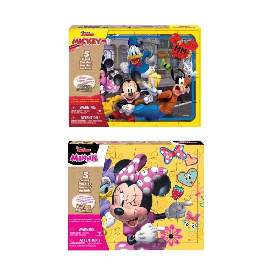 ((Cases Flagship) Minnie And Friends Wooden Puzzle 5 Pieces Disney ...