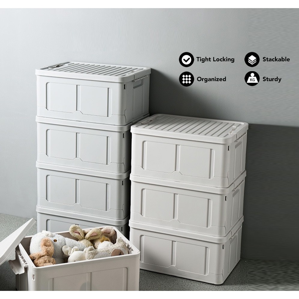 Storage Box Organizer Storage Container Stackable Foldable Large ...