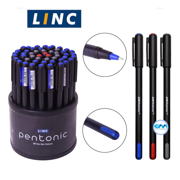 LINC Pentonic Premium Ball Point Pen - 0.7mm Black/Blue/Red (Per Pcs ...